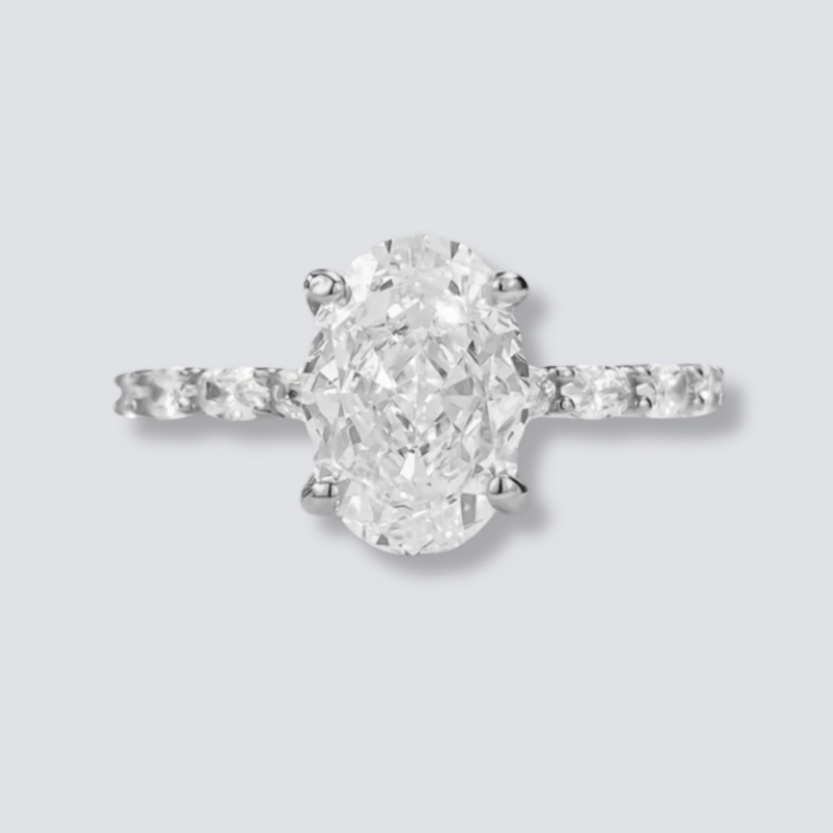 Pavé Oval Diamond Ring - Sincere Sally
