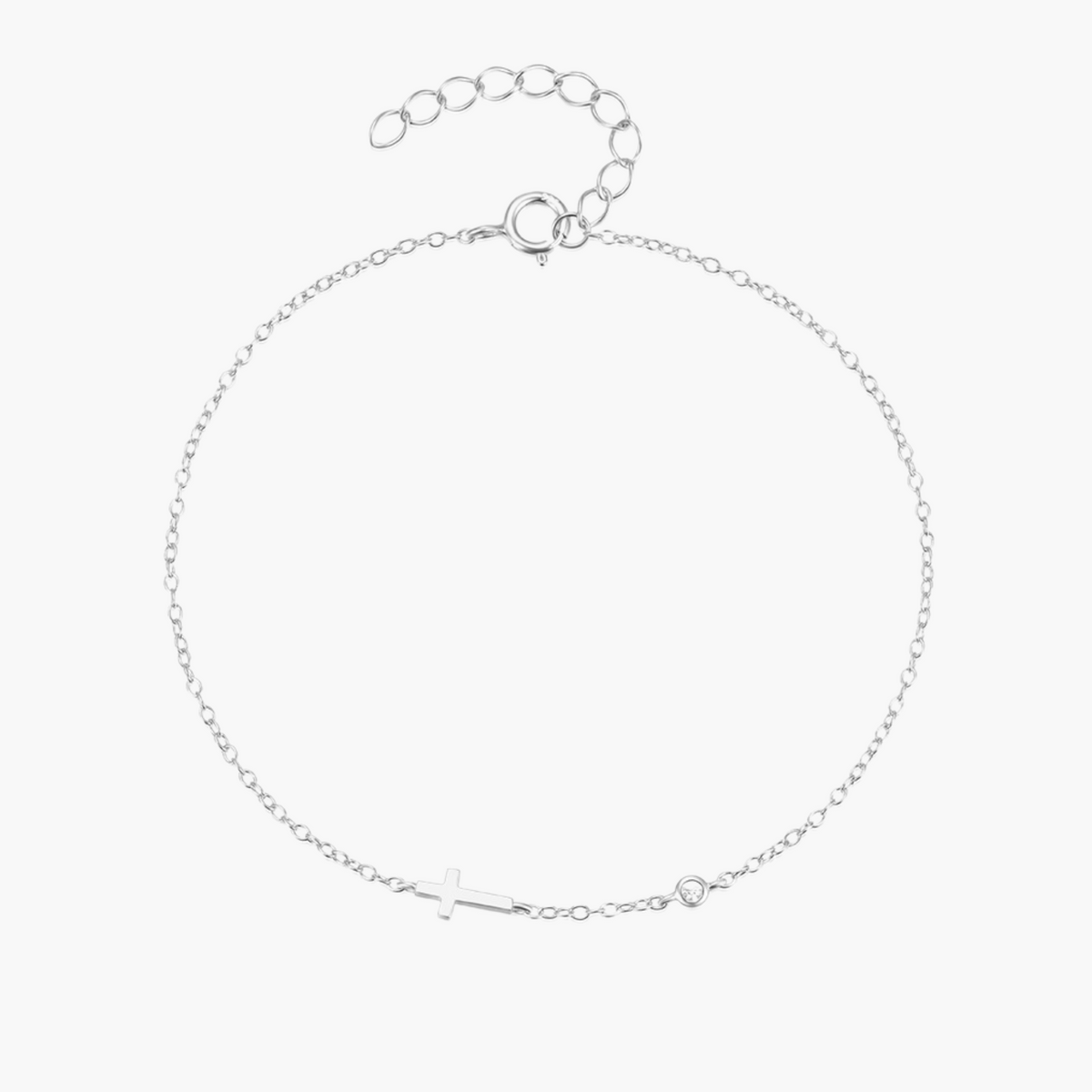 Light of Faith Bracelet - Sterling Silver Cross Bracelet with ...